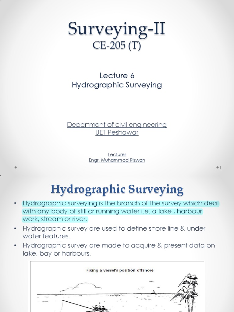 Lecture 6 - Hydrographic Surveying | PDF | Surveying | Hydrography
