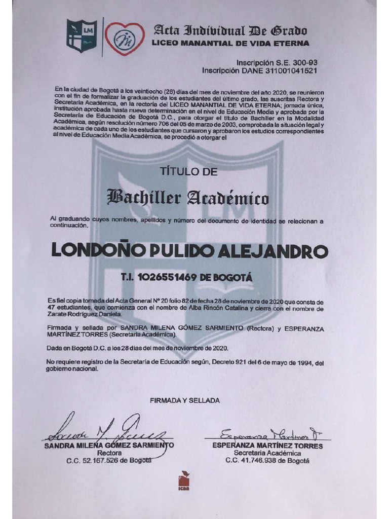 Diploma Alejandro | PDF