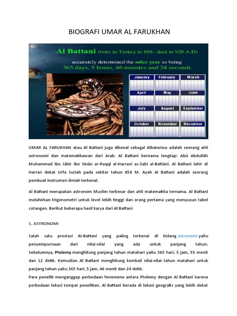 Biografi Umar Al Farukhan | PDF