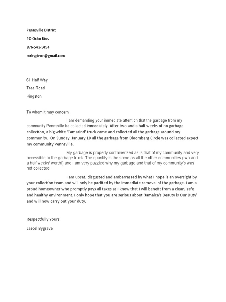 English Letter To Nswma Pennsville District | PDF