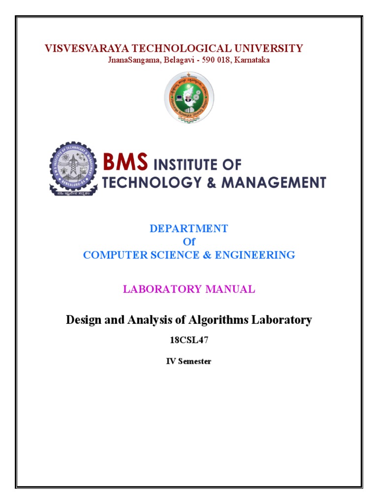 DAA Lab Manual (New Format) | PDF | Mathematical Relations | Applied ...