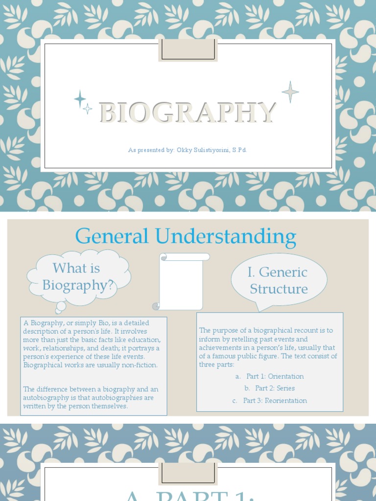Biography Text 1 | PDF | Biography | Subject (Grammar)