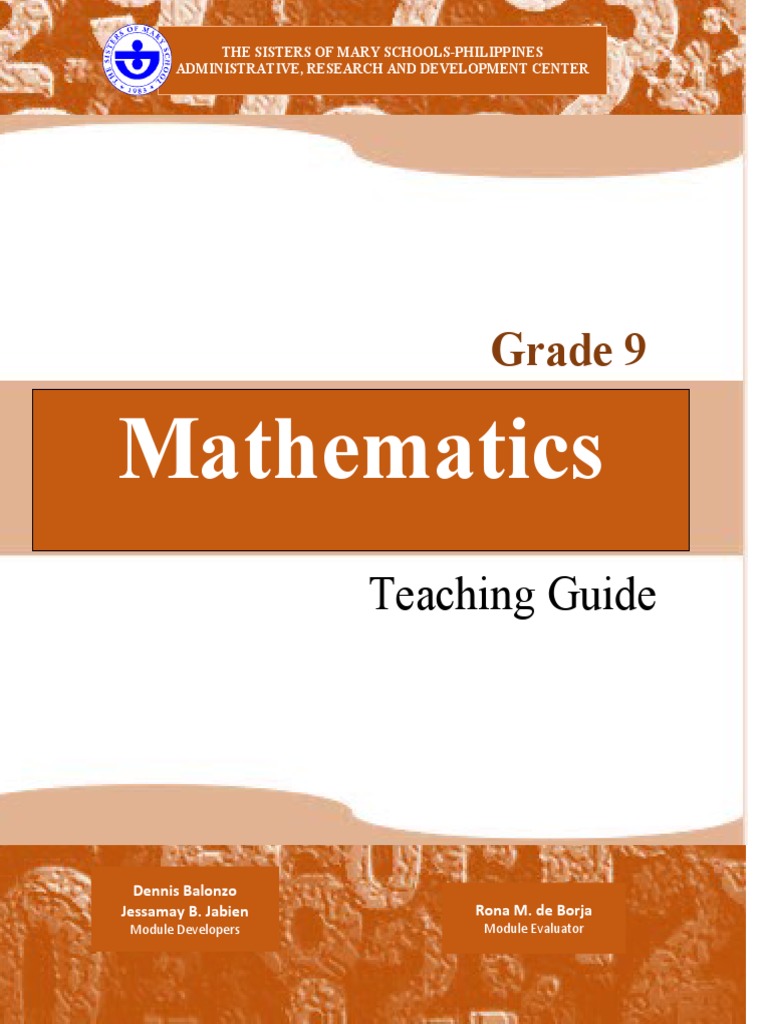Mathematics 9 Teaching Guide - Revised 2020 | PDF | Quadratic Equation ...