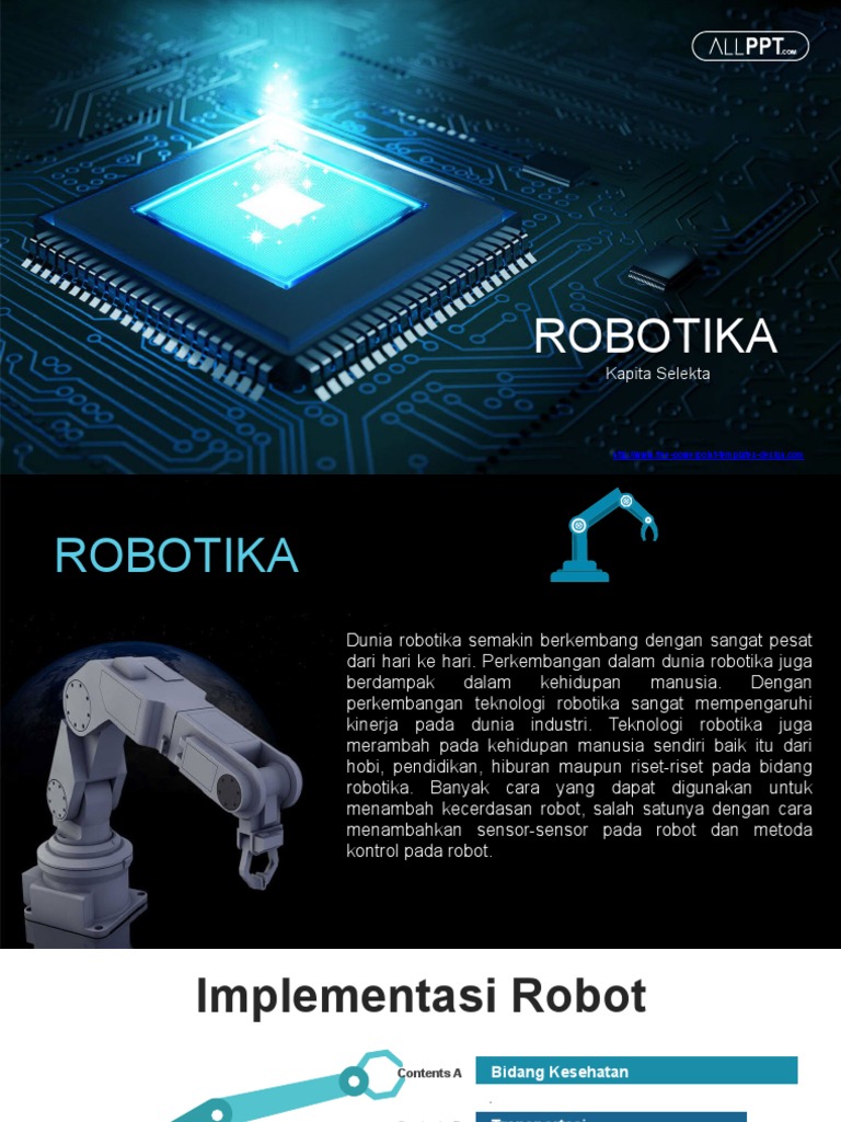Perkembangan dan Fungsi Robotika | PDF