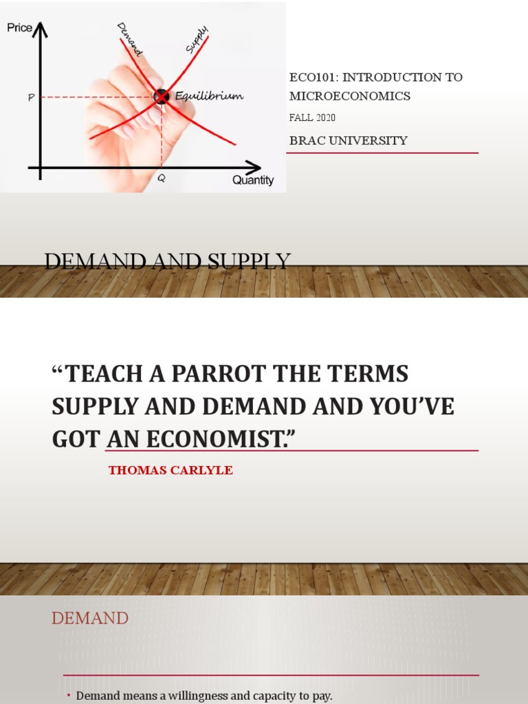 Demand and Supply: Eco101: Introduction To Microeconomics | PDF ...