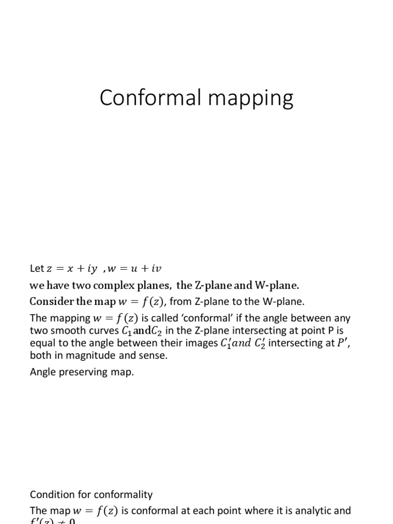 Conformal Mapping | PDF | Theoretical Physics | Algebra
