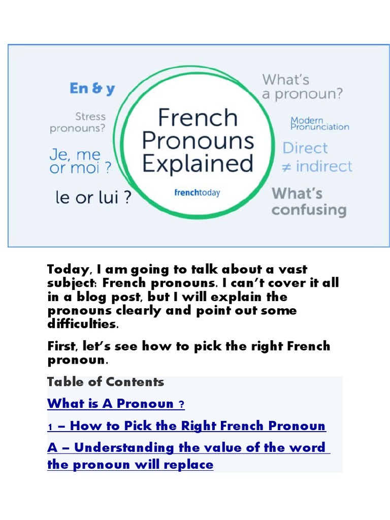 French COD and COI | PDF | Grammatical Gender | Pronoun