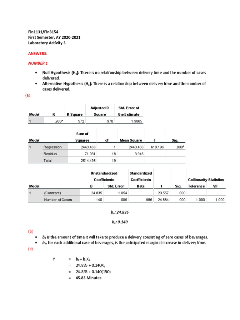 Answers:: Fin1131/Fin3154 First Semester, AY 2020-2021 Laboratory Activity 3 | PDF | Errors And ...