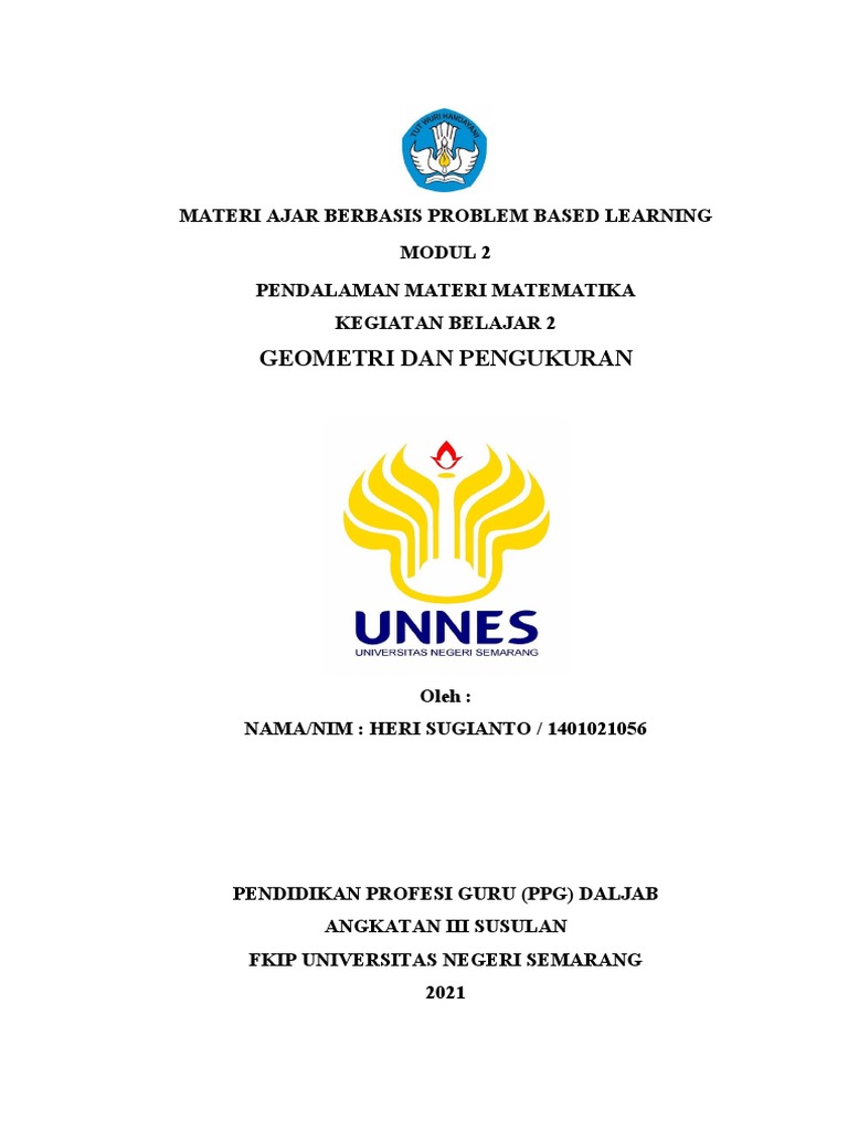 Cover Modul Ajar PPG 2025 Geometri | PDF