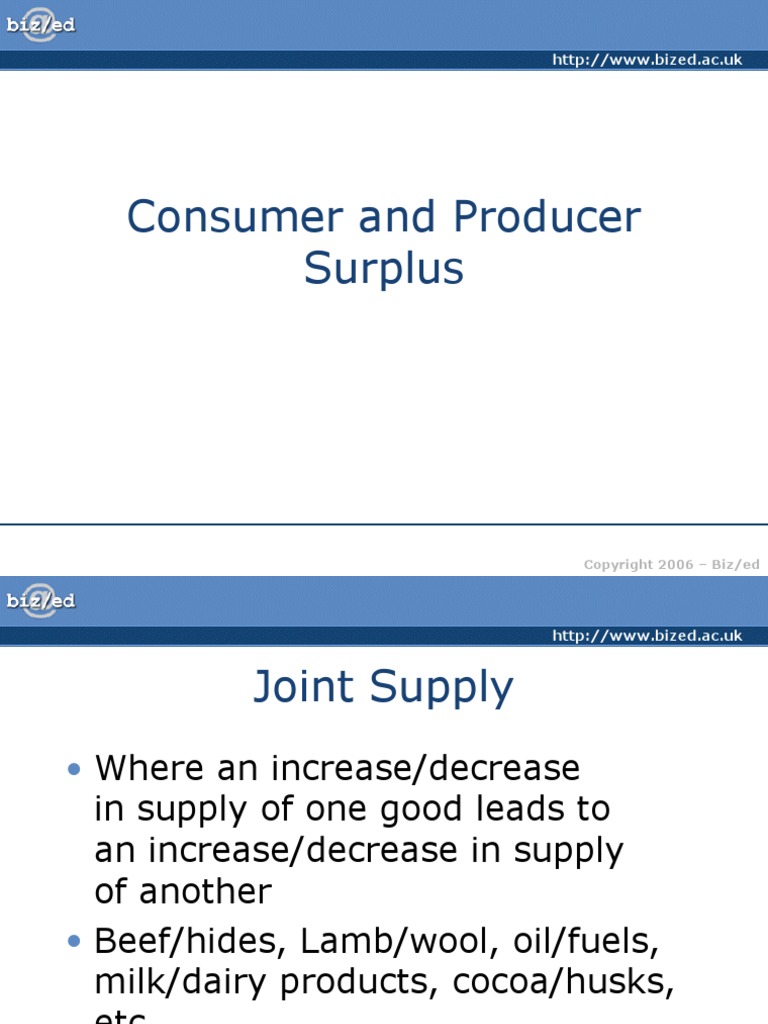 Consumer and Producer Surplus | PDF | Economic Surplus | Prices