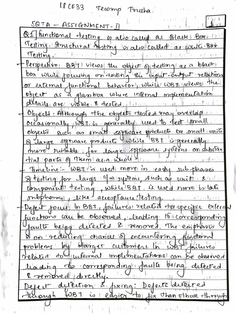 STQA Assignment | PDF | Science & Mathematics