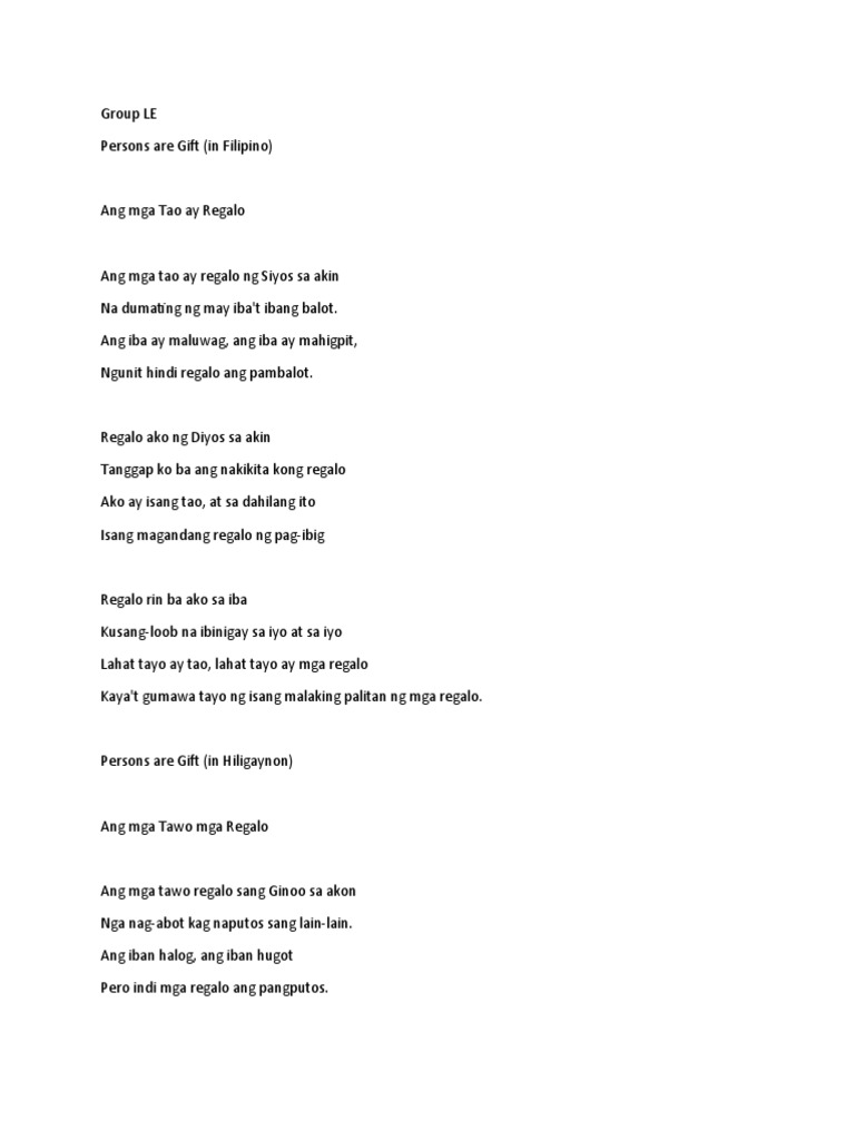 Pagsasaling Wika Group Activity | PDF | Languages Of Asia | Languages ...