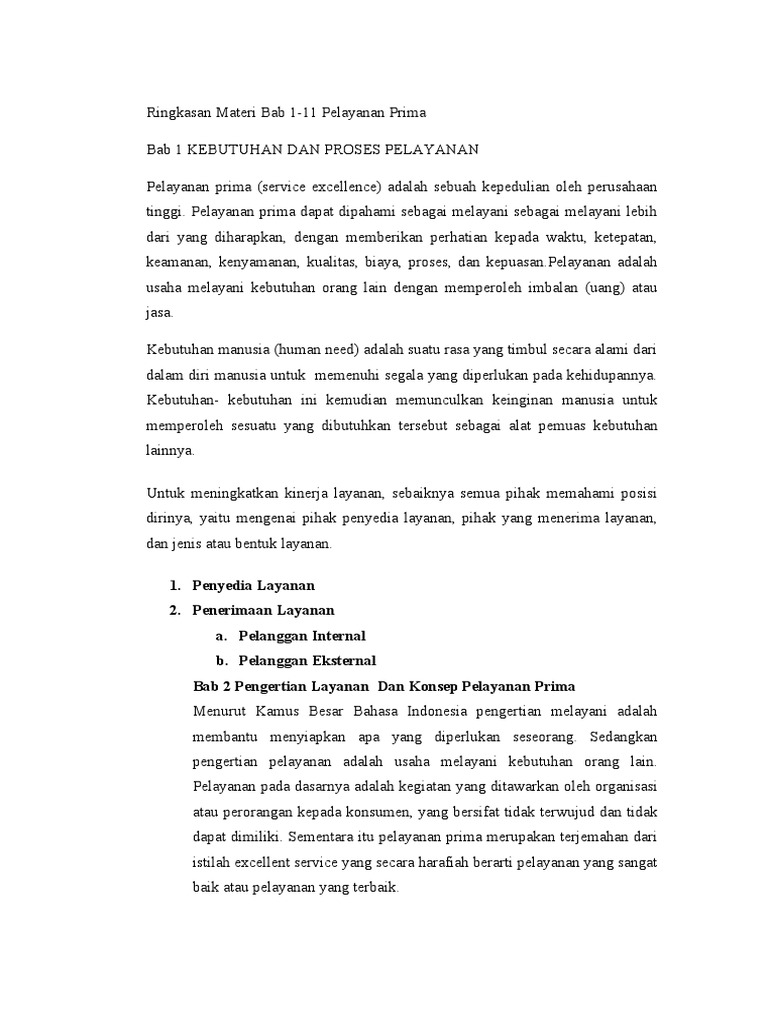 Ringkasan Materi Bab 1-11 | PDF