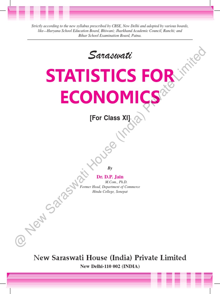 Statistics For Economics (Eng) XI (CH 1 - CH 7) | PDF | Supply ...