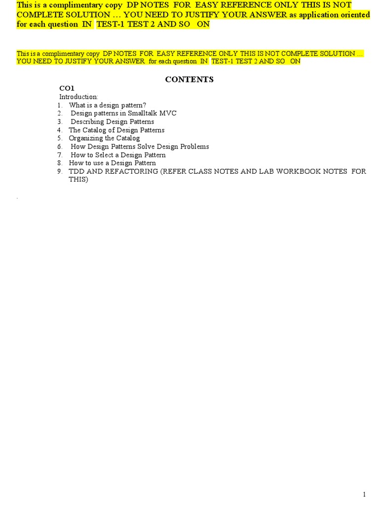 Behavioural Design Patterns | PDF | Class (Computer Programming) | Method (Computer Programming)