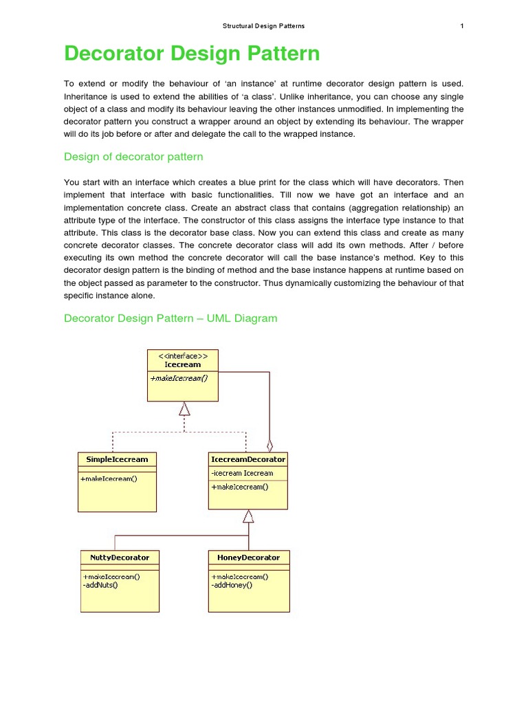 Structural Design Pattern | PDF | Class (Computer Programming) | Method (Computer Programming)