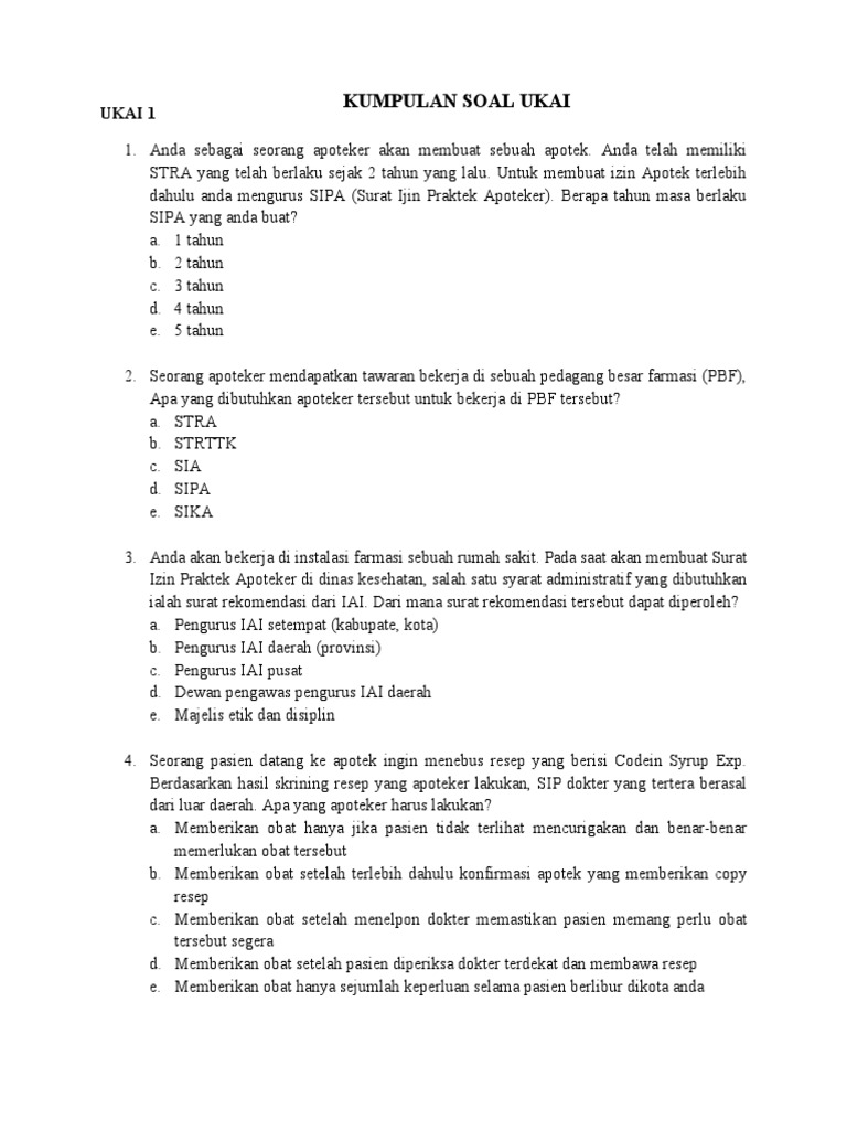 Kumpulan Soal Diskusi Ukai 1-31 | PDF