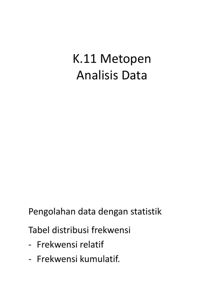 K11 Analisis Data | PDF