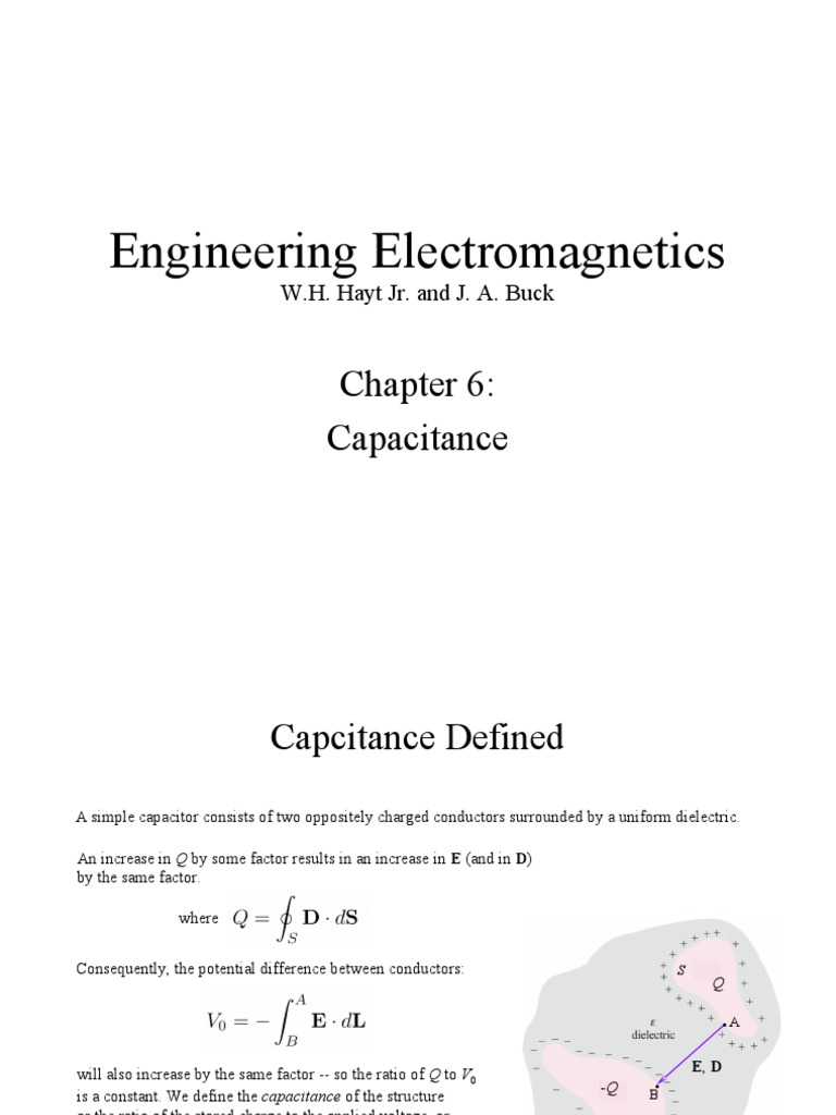 Engineering Electromagnetics: Capacitance | PDF | Capacitance | Capacitor
