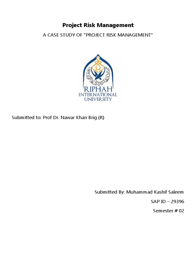 Risk Under The Microscope - Case Study | PDF | Risk | Software