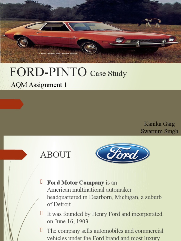 Ford-Pinto: Case Study | PDF | Six Sigma | Lean Manufacturing