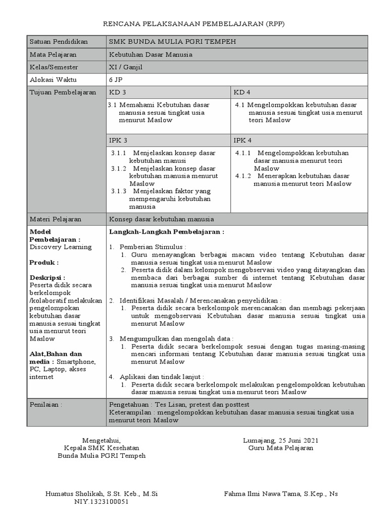 RPP KDM Kelas Xi | PDF