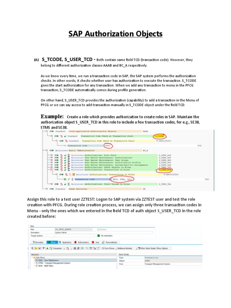 Standard SAP Authorization Objects For Security | PDF | Information Age | Computer Engineering