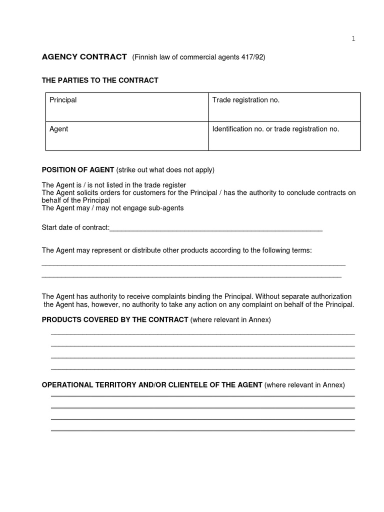 Sample Agency Contract | PDF | Law Of Agency | Justice