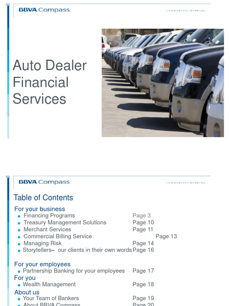 Auto Dealer Financial Services | PDF | Swap (Finance) | Loans