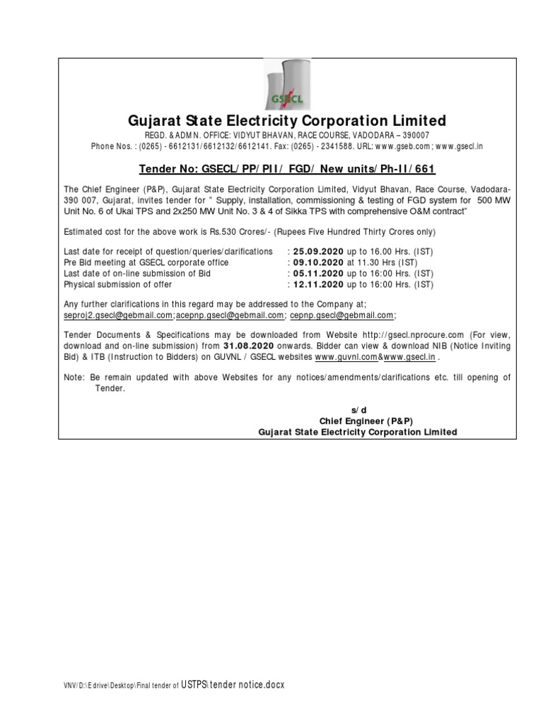 110 Gsecl 17-59-41 Gseclpnptnfgd-Ukai-Sikka290820 | PDF