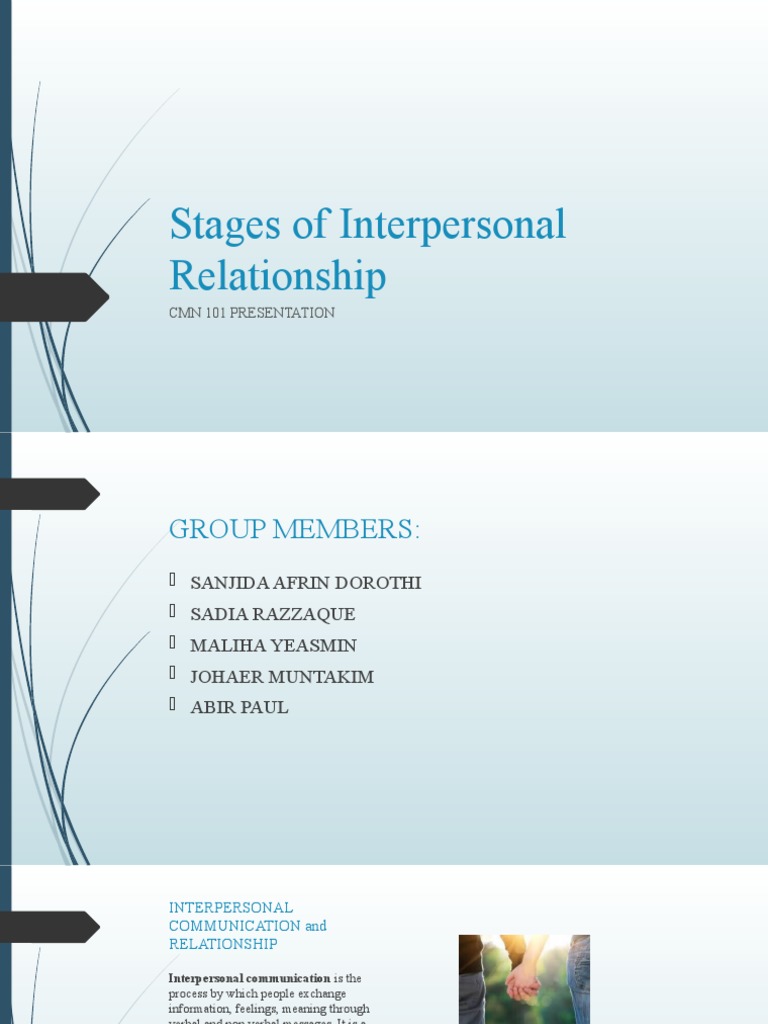 Stages of Interpersonal Relationship | PDF | Interpersonal ...
