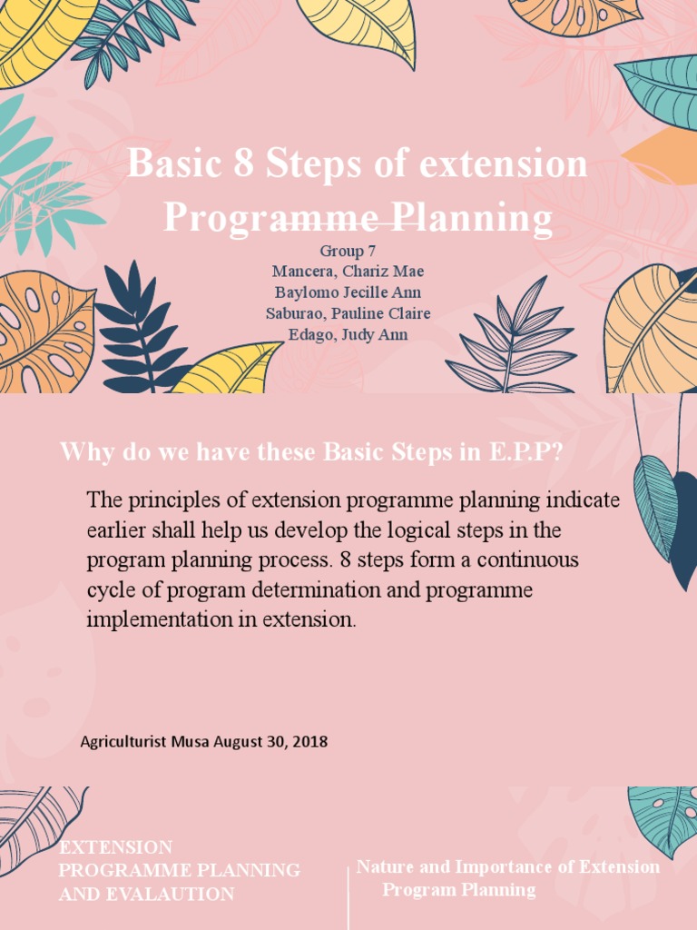 8 Steps in Extention Program Planning | PDF | Program Evaluation | Data