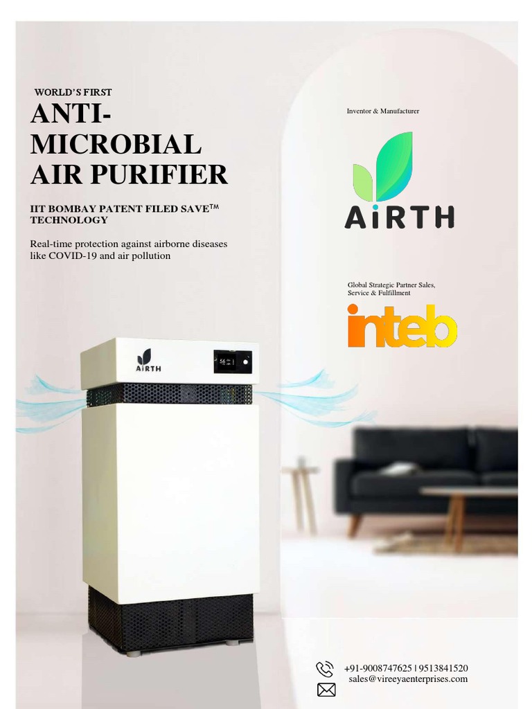 Anti-Microbial Air Purifier: Iit Bombay Patent Filed Save Technology ...