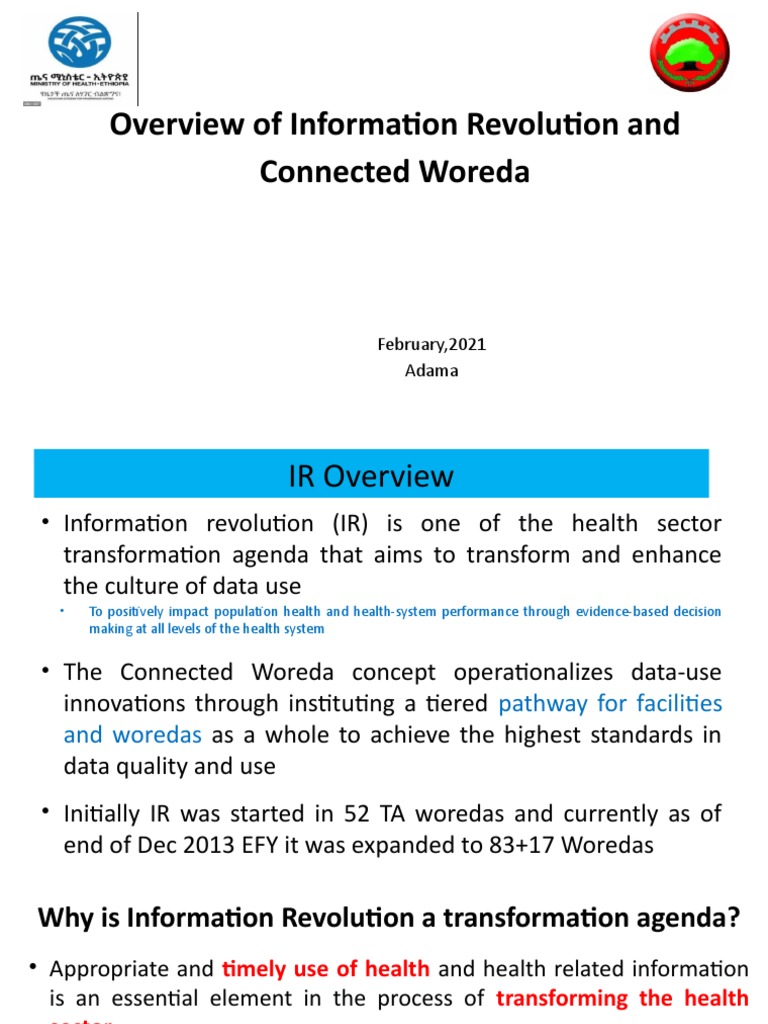 Connected Woreda Strategy Overview | PDF | Health Informatics | Information