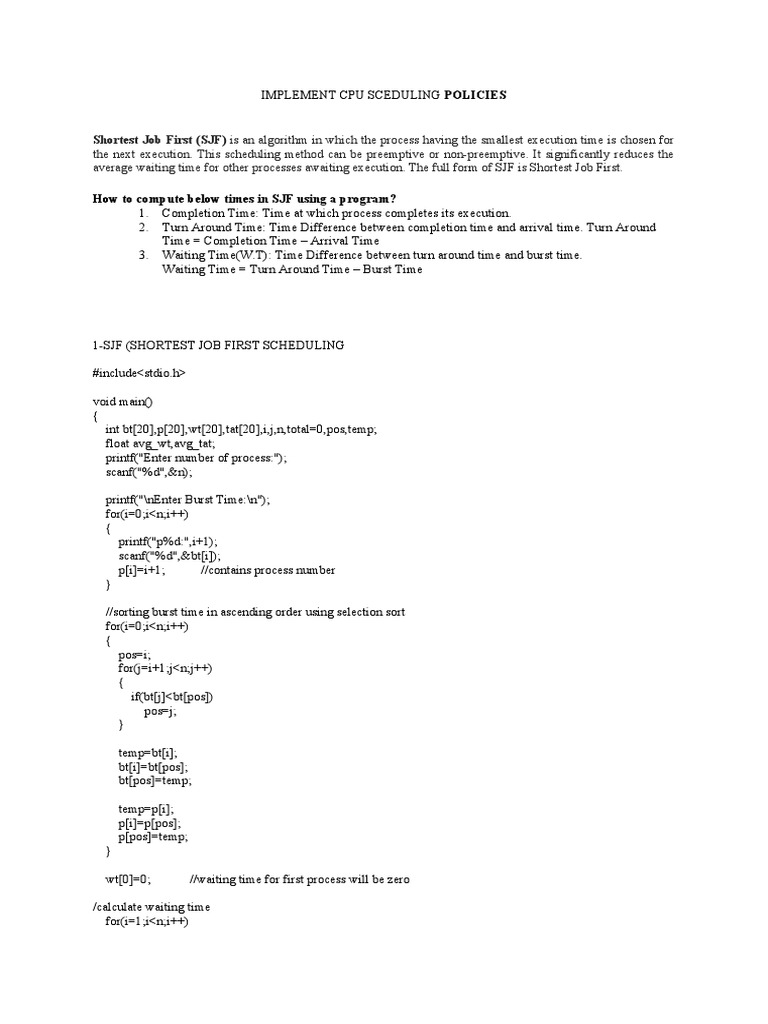 Os Lab Programs | PDF | Scheduling (Computing) | Concurrent Computing