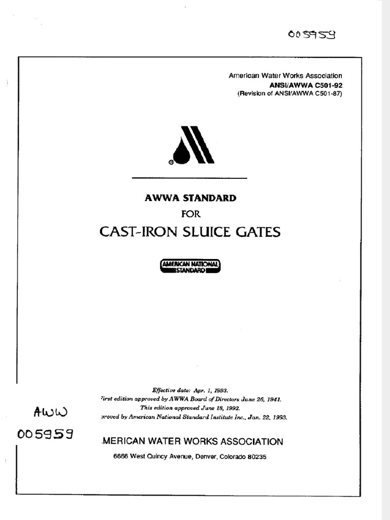 Awwa c501 92 | PDF