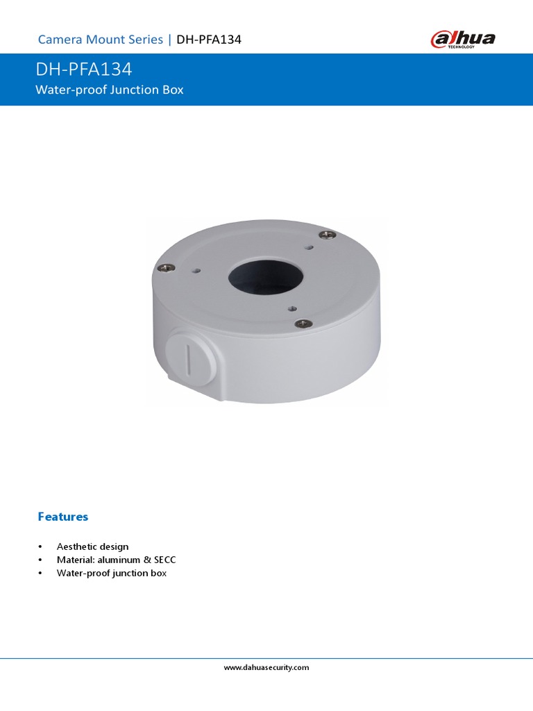 DH-PFA134: Water-Proof Junction Box | PDF