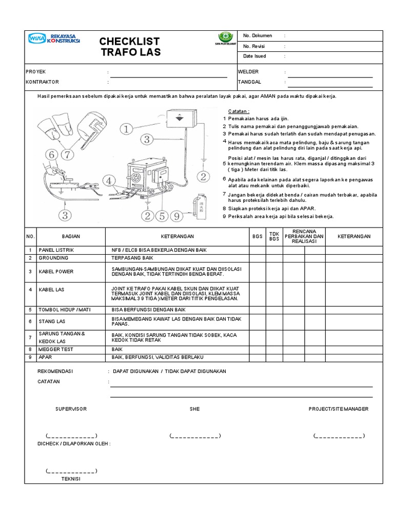 Inspeksi Trafo Las | PDF