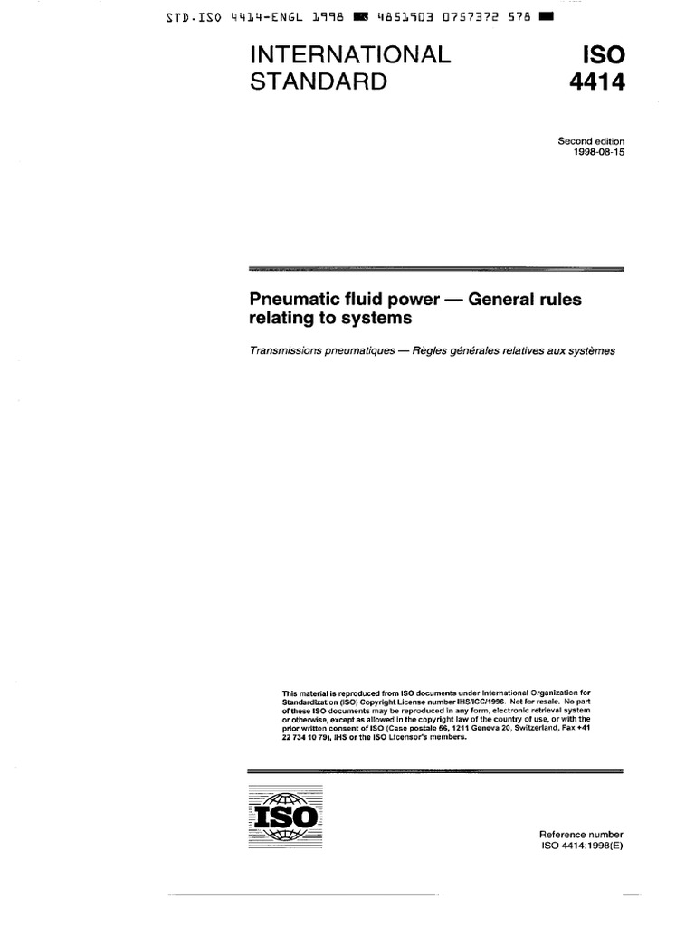 Iso 4414 Pneumatic Fluid Power | PDF