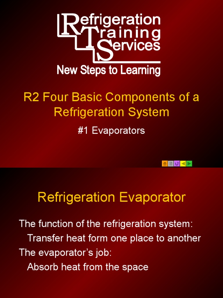 R2 Four Basic Components of A Refrigeration System: #1 Evaporators ...