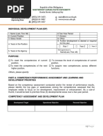 DPWH Individual Development Plan Form | PDF | Competence (Human ...