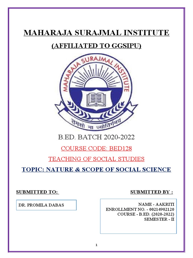 Nature and Scope of Social Science | PDF | Social Science | Science