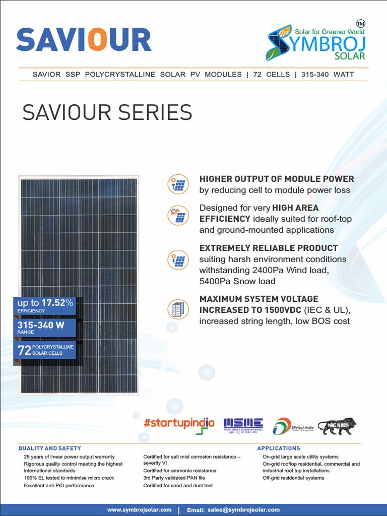 Ss Saviour Series | PDF | Photovoltaics | Electrical Engineering