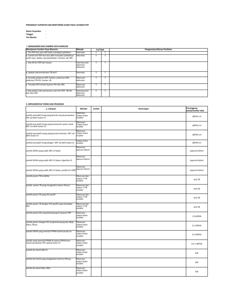 Supervisi & Mentoring Layanan PDP | PDF