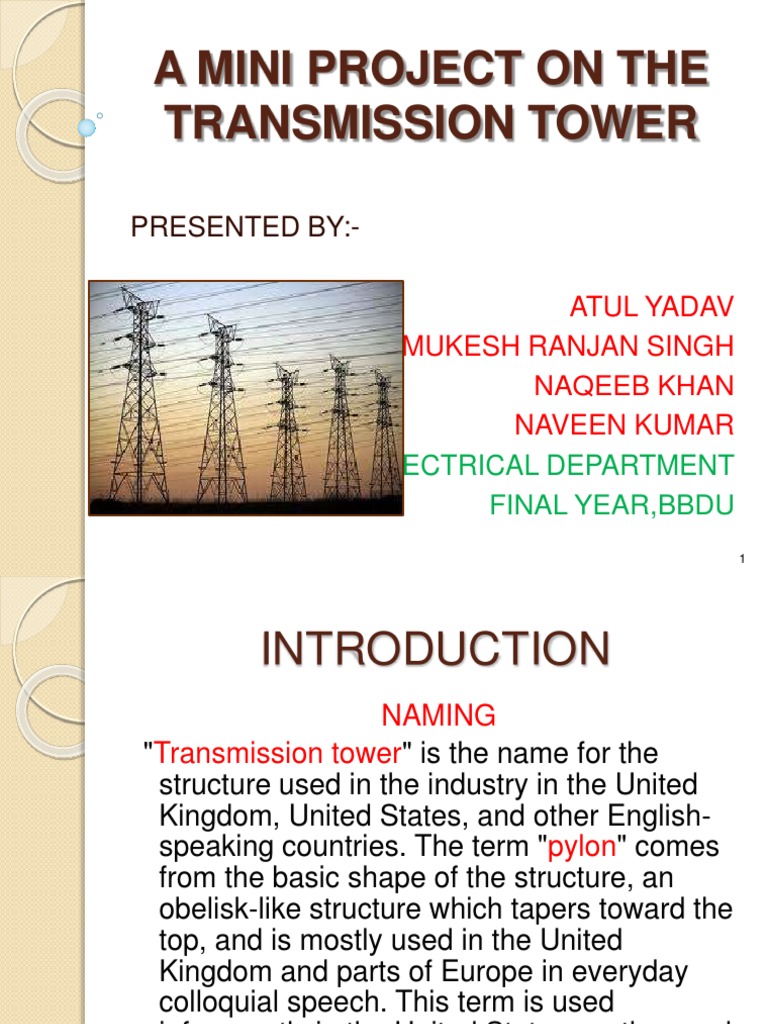 Transmission Tower Components Overview | PDF | High Voltage Direct ...