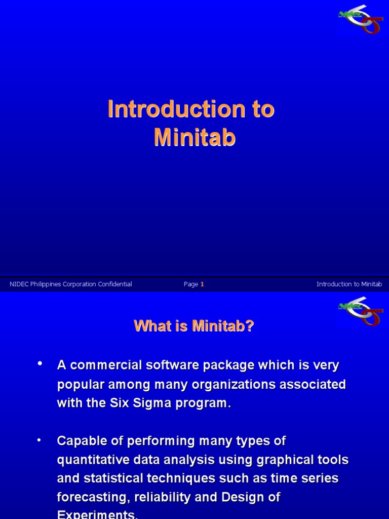 Introduction To Minitab | PDF | Data Analysis | Computer Science