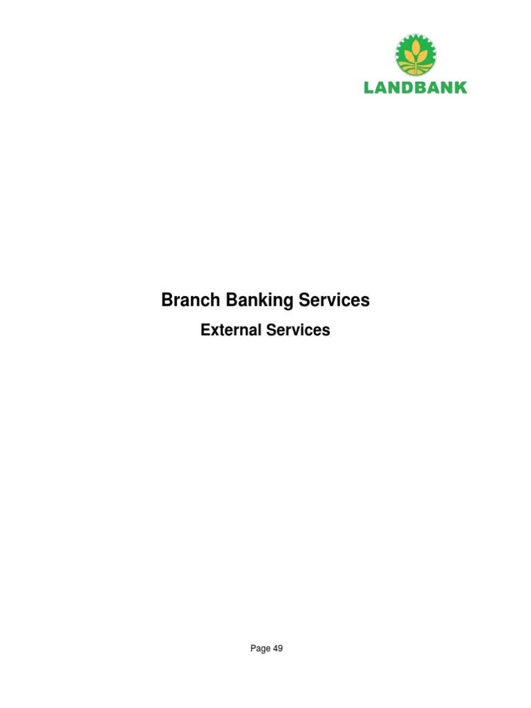 LBP Branch Banking Services Overview | PDF | Identity Document ...