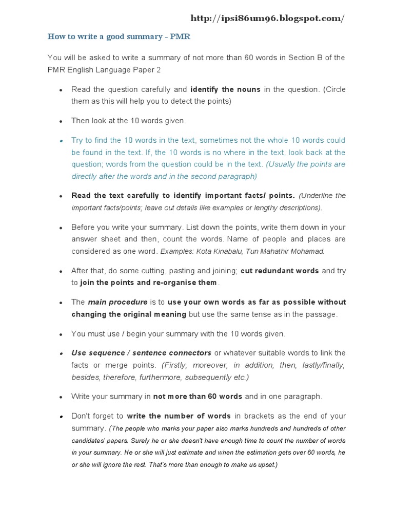 How To Write A Good Summary | PDF | Malaysia | Zoo