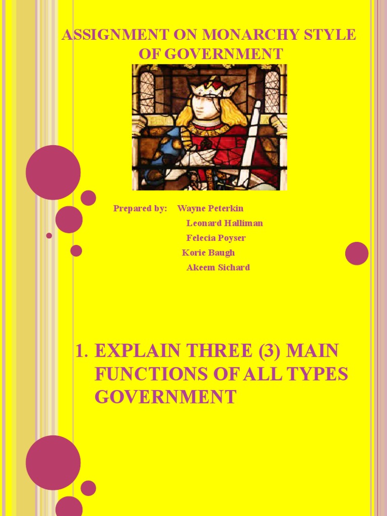 Functions and Benefits of Monarchy Government | PDF | Monarchy | Cayman ...
