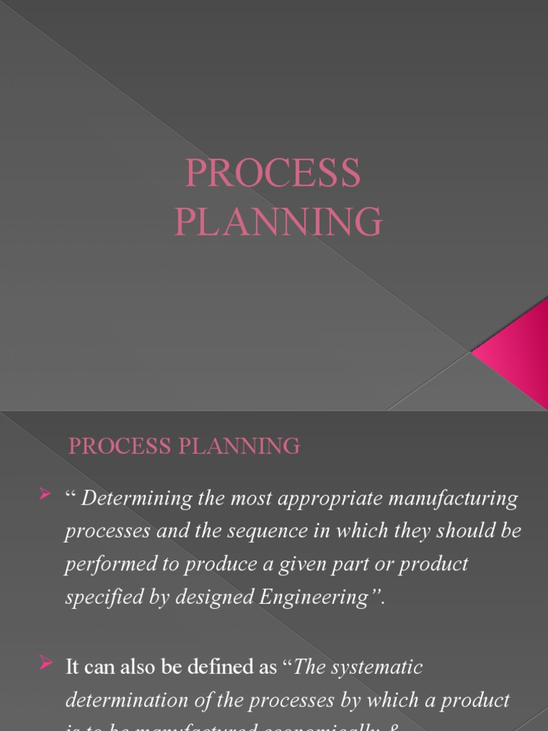 Process Planning: A Comprehensive Guide to the Planning of ...